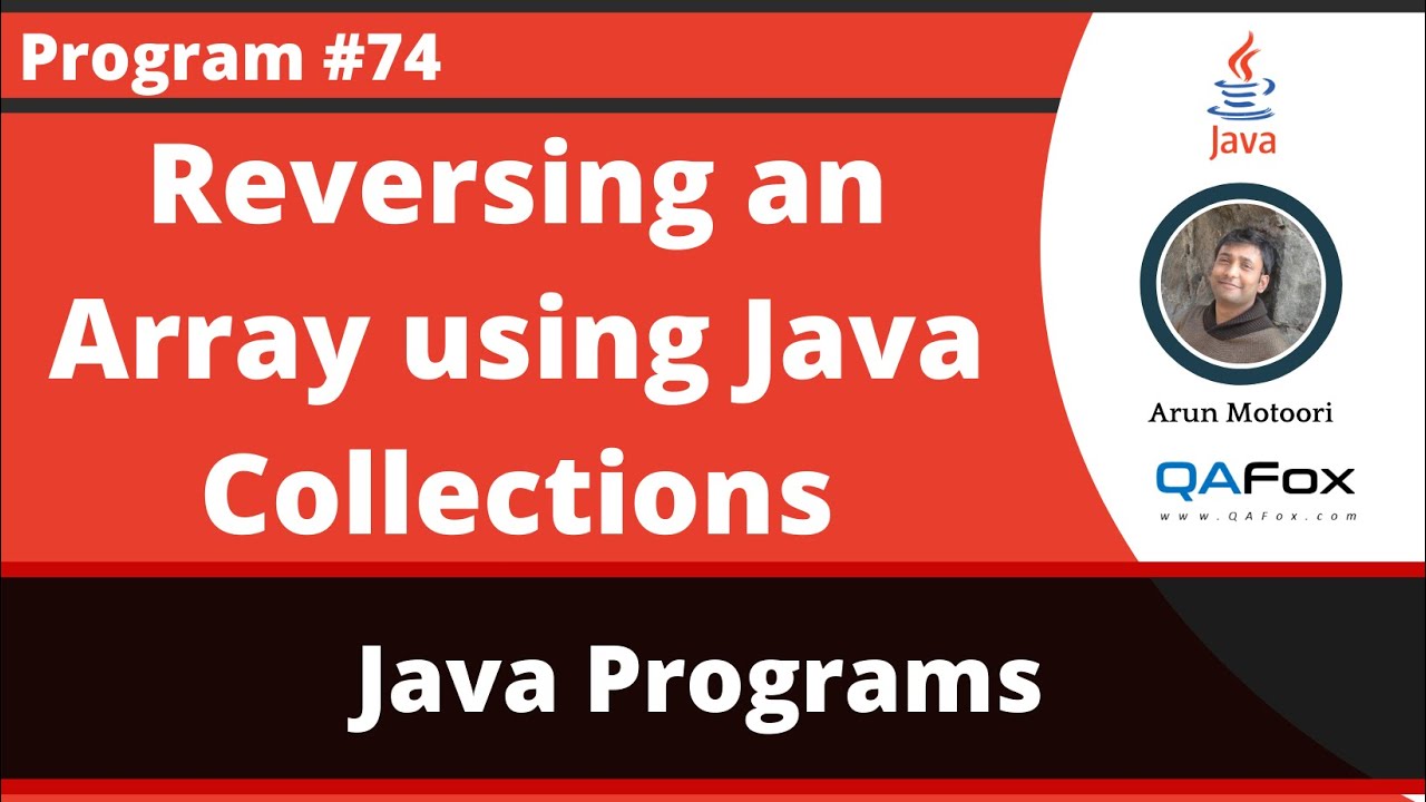 Java program to reverse an Array using Java Collections