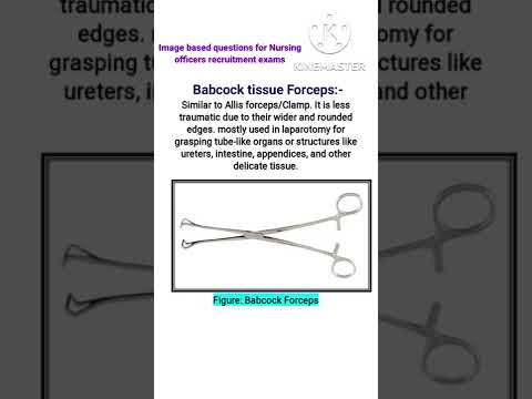 Babcock tissue Forceps//Babcock forceps//Image based Questions for Nursing officers recruitment exam