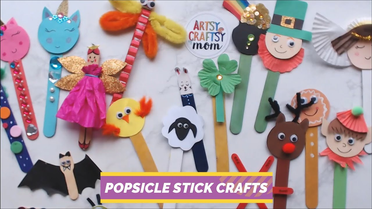 SIMPLE POPSICLE STICK CRAFTS FOR KIDS TO MAKE AND PLAY