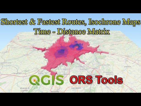 Shortest & Fastest Routes, Isochrone Maps, Time - Distance Matrix using QGIS