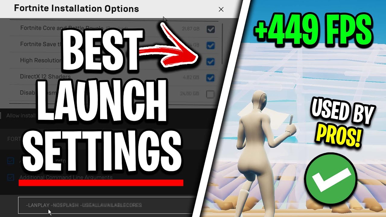BEST Fortnite Launch Settings (FPS Boost & LOW Ping)
