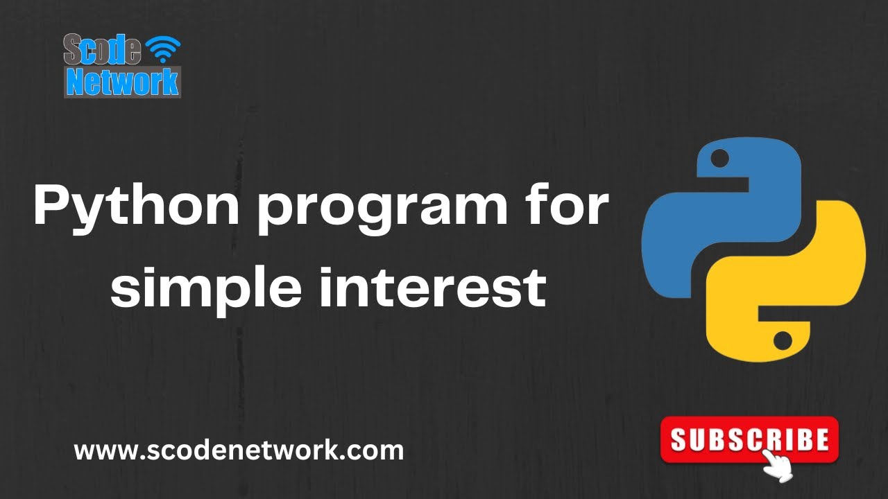 python program for simple interest | python programs example