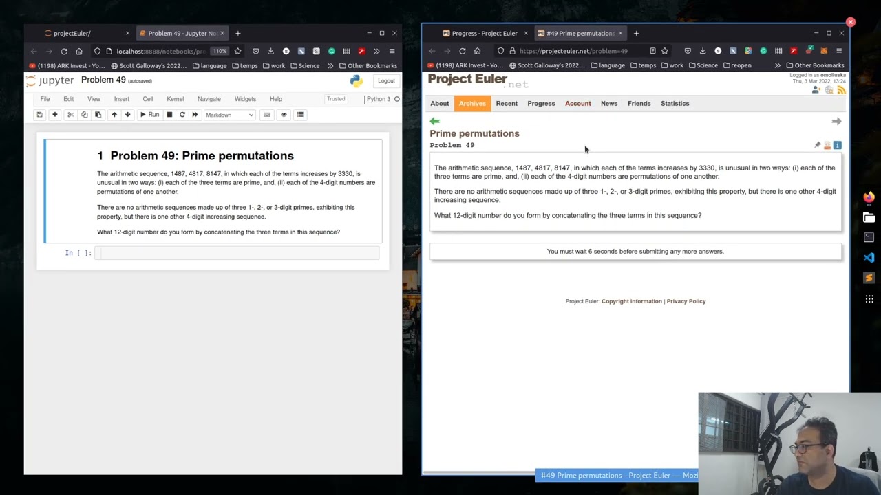 Solving Project Euler Problems in Python - Part 29 (Problem 48, Partly Problem 49)