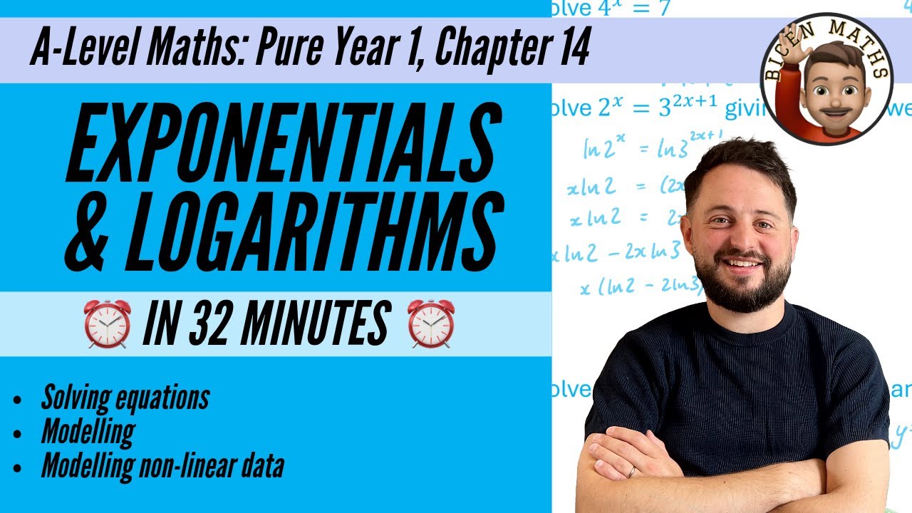 Exponentials & Logarithms in less than 32 minutes • A-Level Maths, Pure Year 1, Chapter 14 📚