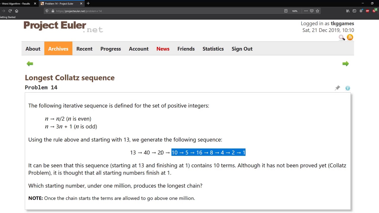 CSES problem 1: Weird Algorithm && Euler 14 Improvement