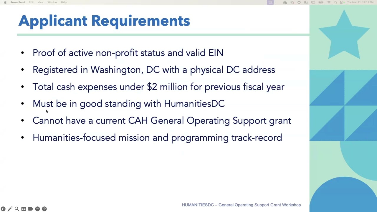 2025 General Operating Support Grant Workshop