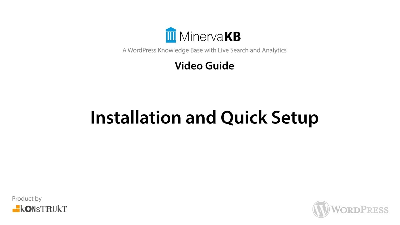 MinervaKB - Knowledge Base installation and quick setup