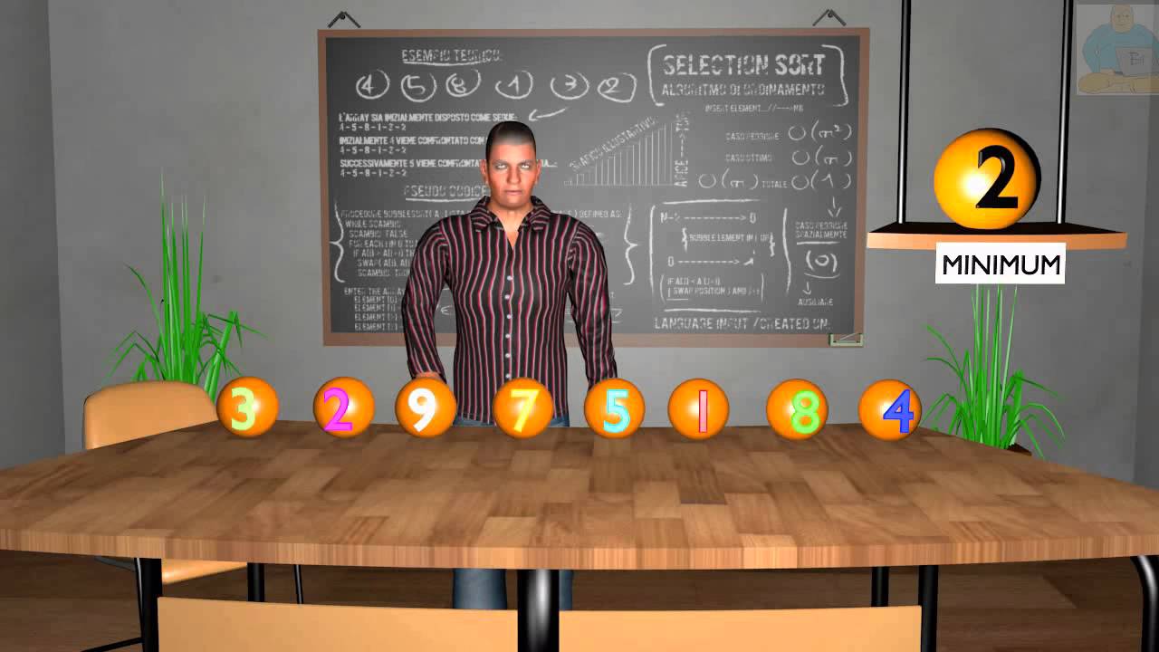 Sorting Algorithms - Chapter 2 - Selection Sort 3D Animation