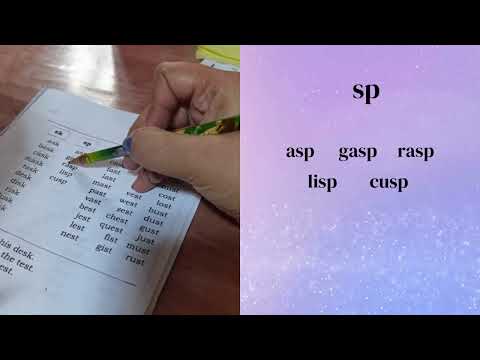 Reading 101 words ending in sp