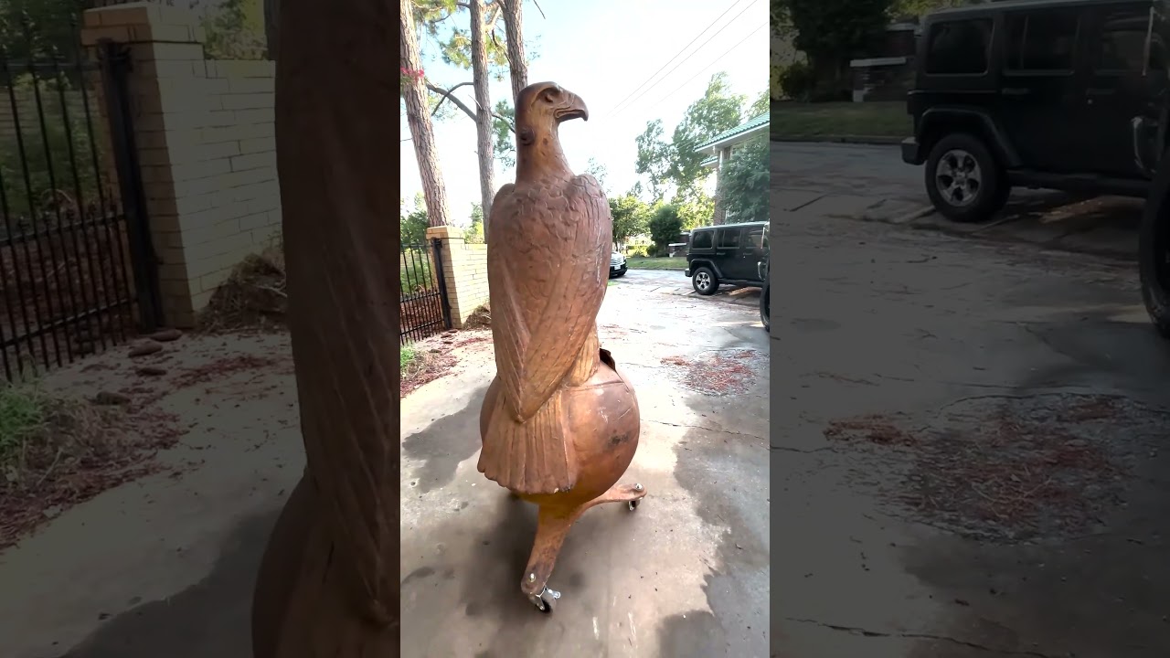 Old Abe the Eagle the logo for the Case Tractor Co. #sculpture
