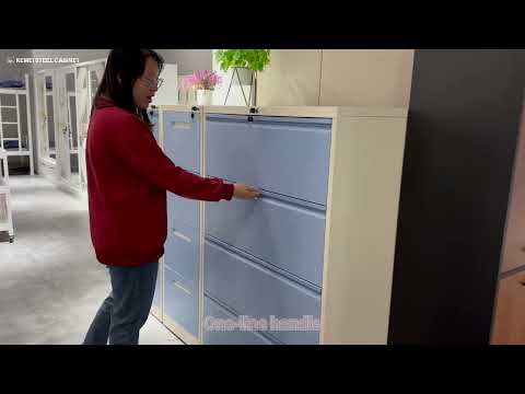 Steel Office Storage File Cabinet Metal Storage 4 Drawer Lateral Metal Storage Cabinet