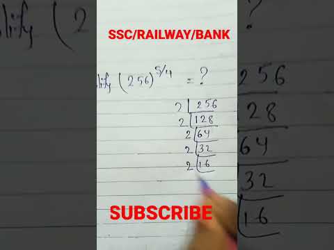 TRICK TO simplify (256)^5/4...for all classes power sums/simplification/ Subscribe for more videos😉