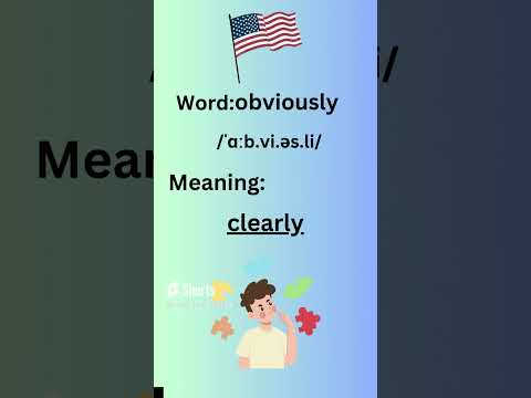 How to Pronounce Obviously in American Accent #learning #learnenglish