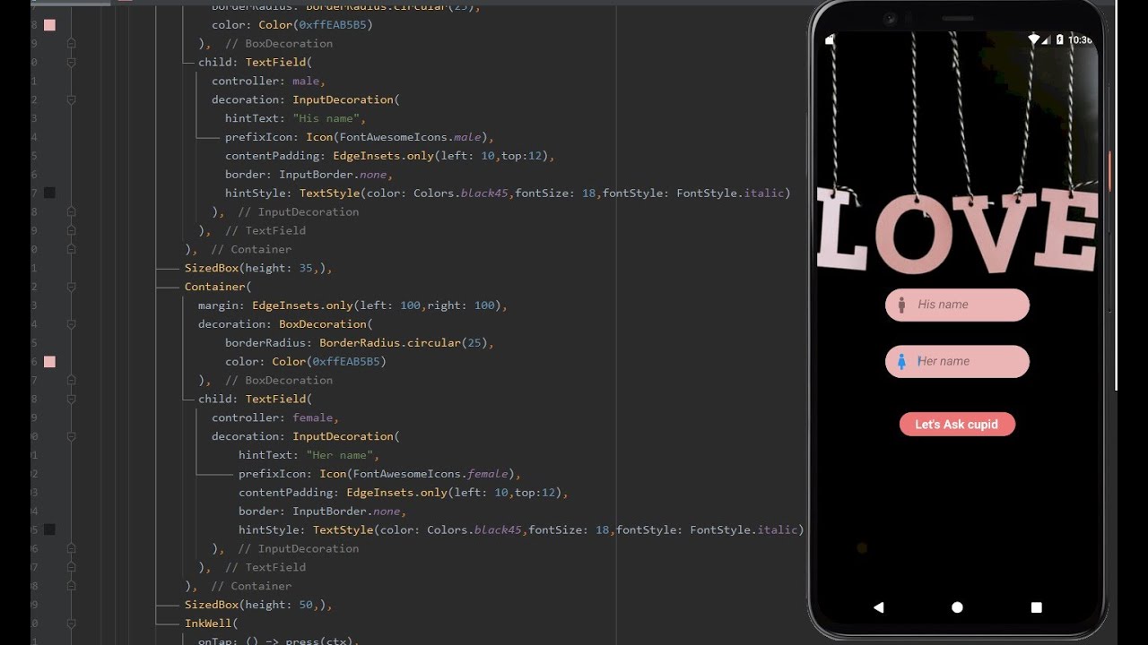 Love Calculator with flutter || Simple tutorial for beginners