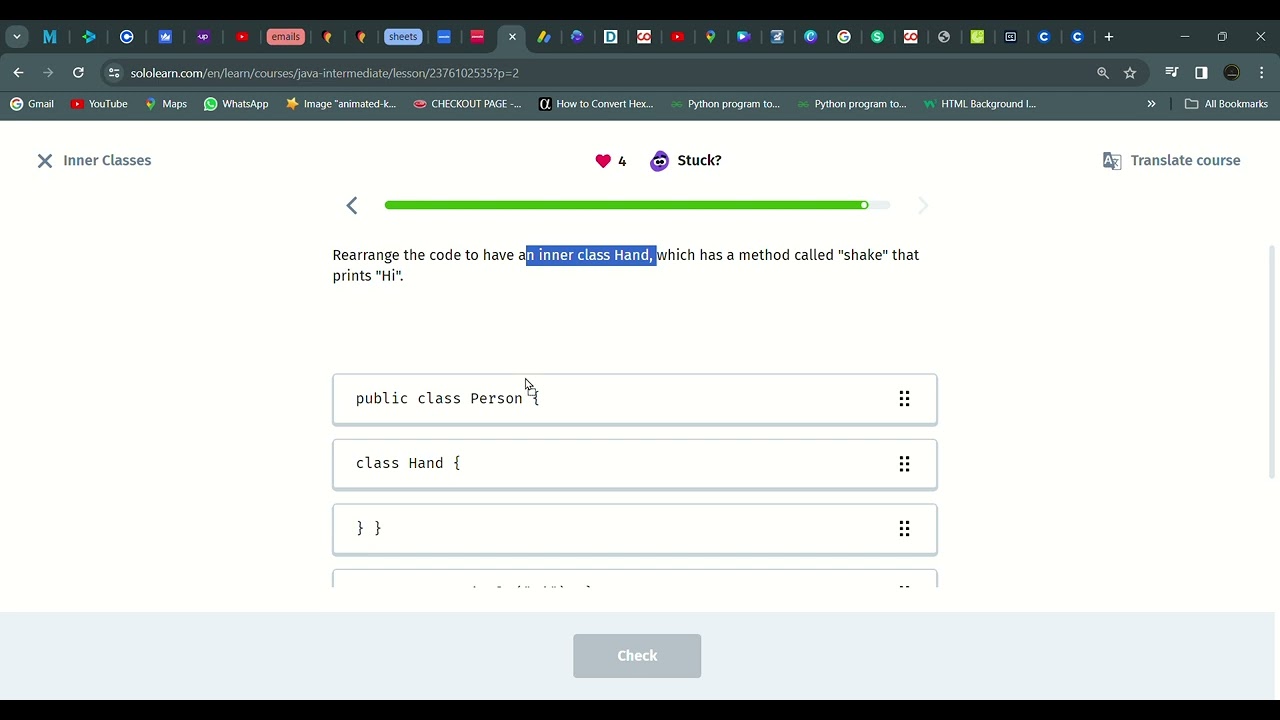22 Inner Classes | Java Intermediate | Sololearn