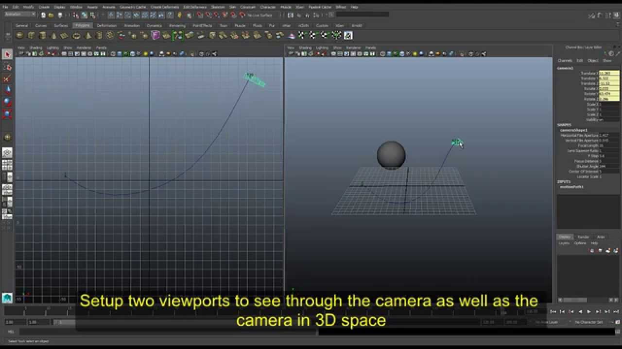 Autodesk Maya - Camera Path Animation