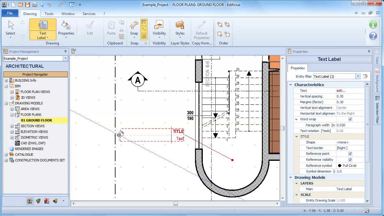 Edificius Tutorial - Text Labels - ACCA software