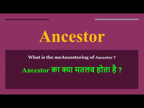 Ancestor meaning in Hindi | Ancestor ka kya matlab hota hai | daily use English words