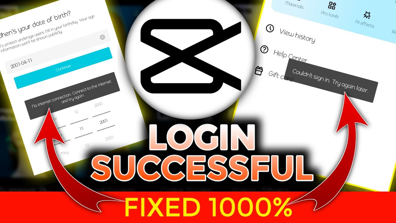Capcut login problem solved | Could not sign in try again later