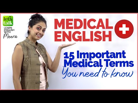 English Medical Vocabulary - Important Medical Terms You Should Know | Learn English Online | Meera