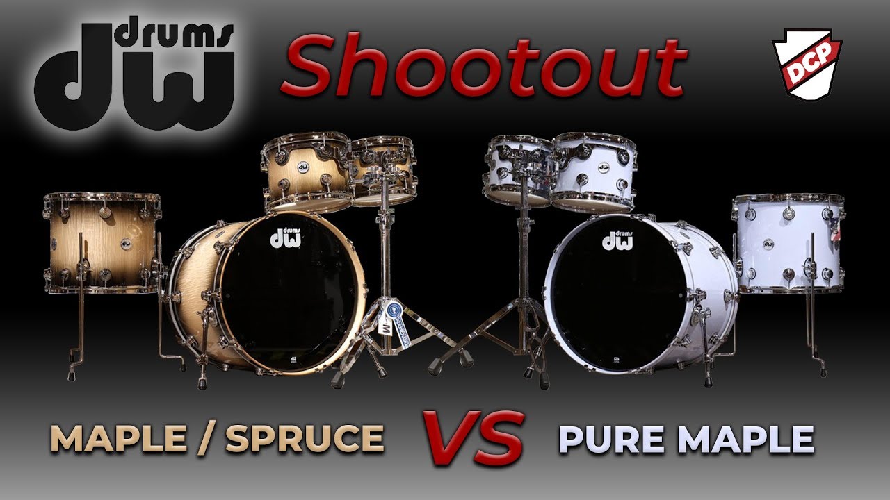 DW Exotic Maple Spruce vs. Pure Maple Drum Set Comparison