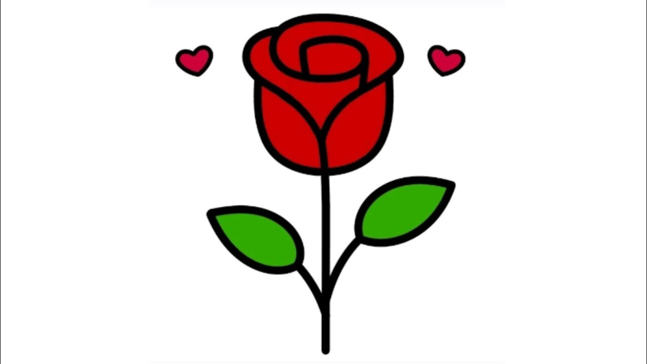 Rose Flower Drawing / How to Draw Rose 