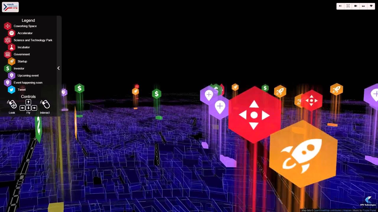 Czech Startups 3D map