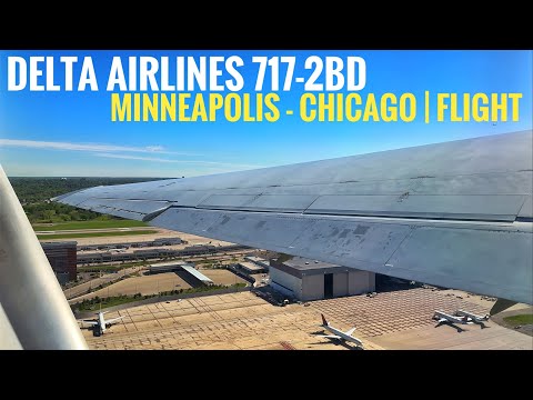 4K | Delta Airlines 717-2BD [N977AT] Minneapolis to Chicago | Flight