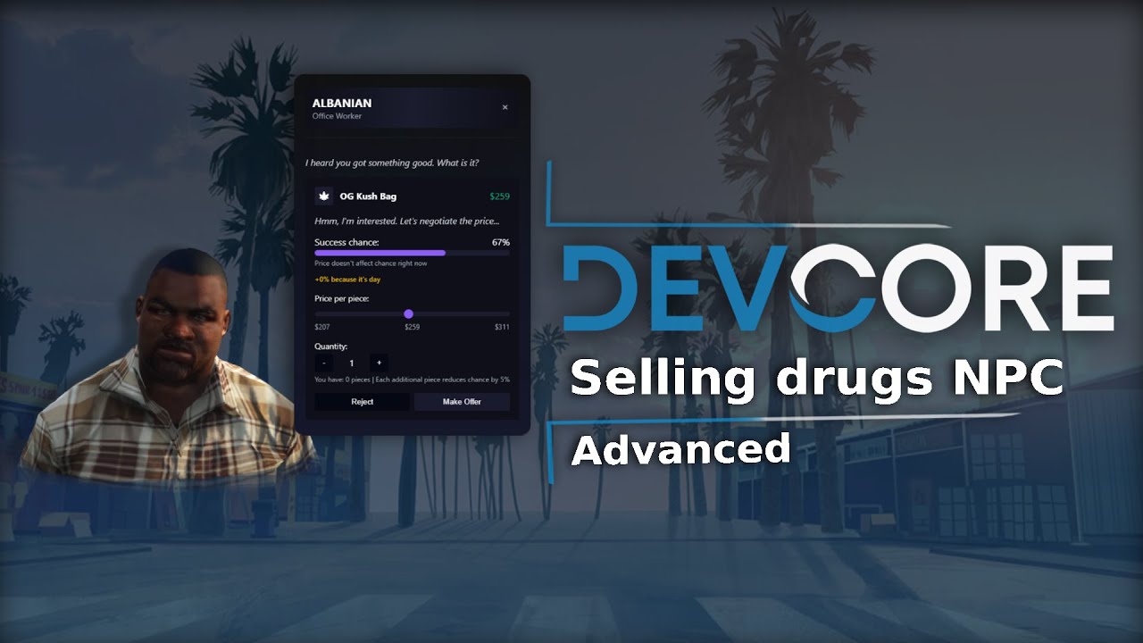 [DEVCORE] - Selling Drugs NPC Script