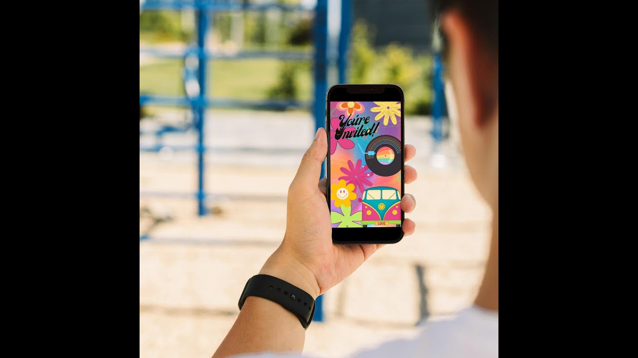 Retro 70s Birthday Party Invitation