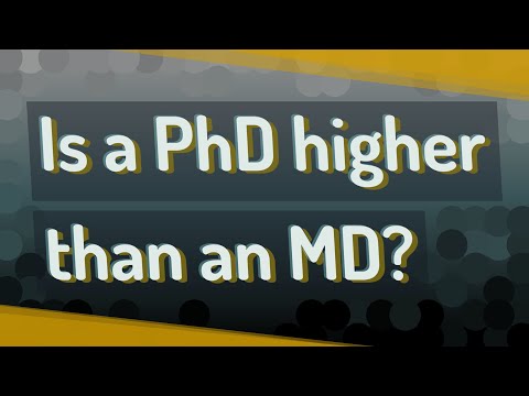 Is a PhD higher than an MD?