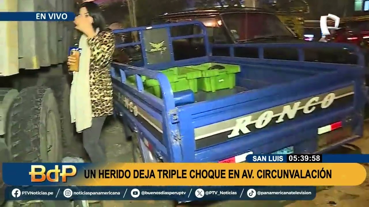 San Luis: camión de carga termina destrozado tras triple choque en avenida Circunvalación