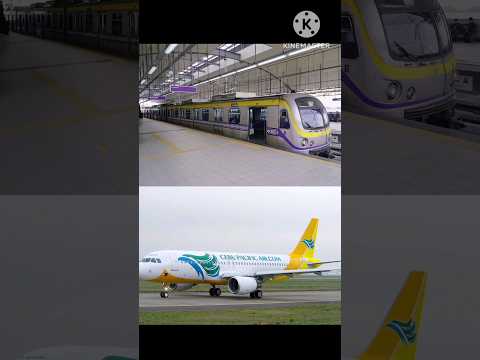 LRT-1/AirAsia, LRT-2/Cebu Pacific & MRT-3/Philippine Airlines Trains & Airplanes.✈️🚆🚉🇵🇭 #shorts