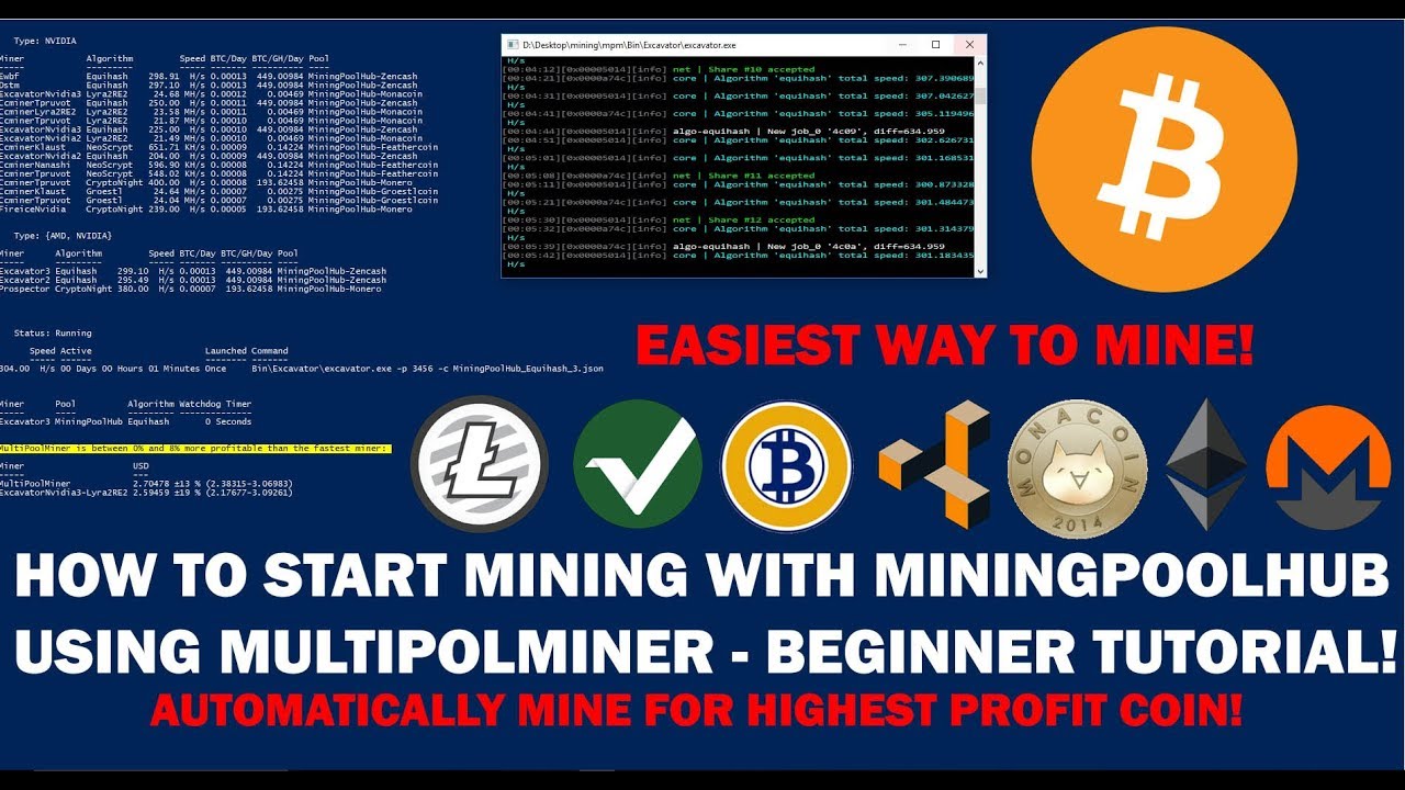 TUTORIAL - How to mine on miningpoolhub using MultiPoolMiner! Easy guide for beginners!