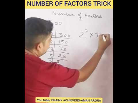 number of factors trick | factors of 300 | factors of 240 #factors #shorts