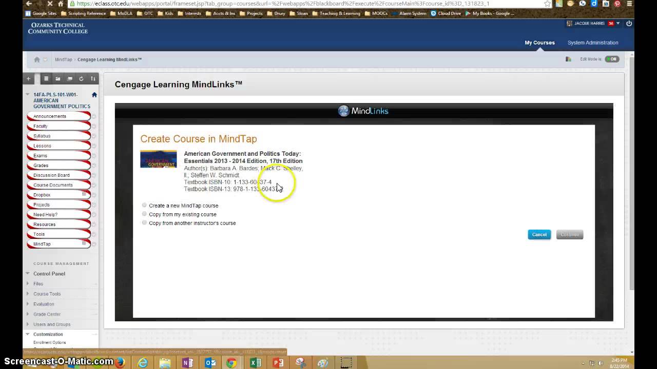 MindTap Setup for Instructors