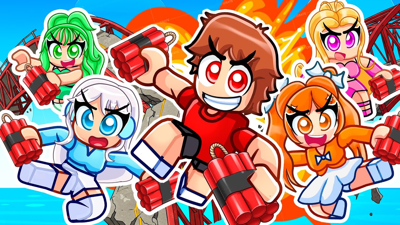 Techy Plays Bridge Destruction With MY CRAZY FAN GIRLS...