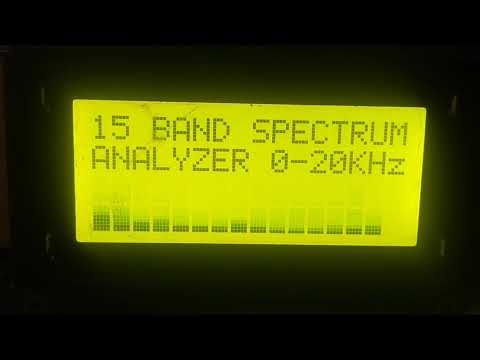 Audio spectrum analyser with 16*4 LCD screen