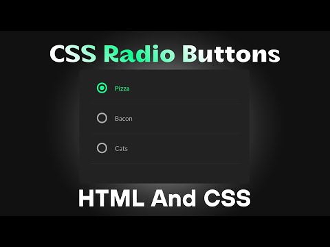 How to Create Custom Radio Buttons Using HTML and CSS