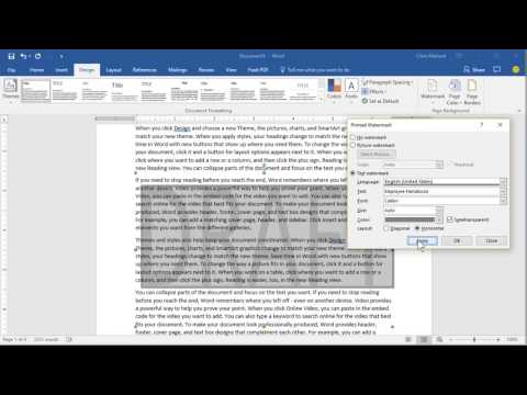 Watermarks in MS Word by Chris Menard