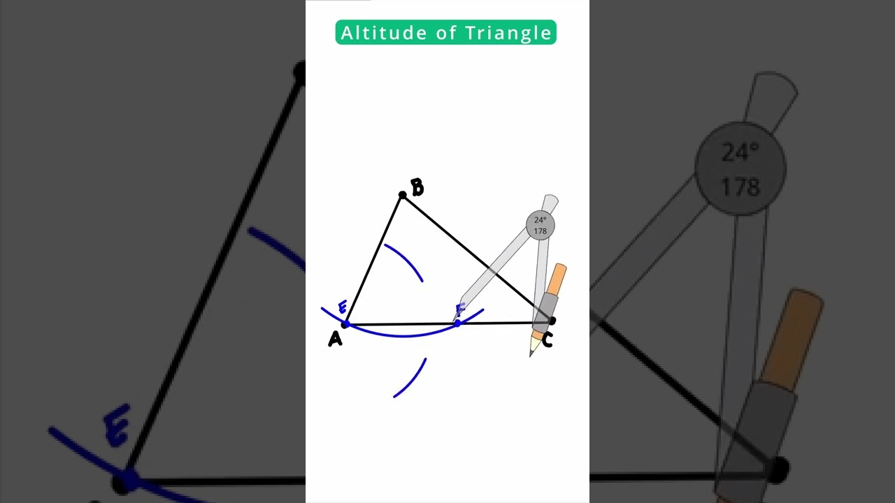 Construction of Altitude given a triangle - Fast Construction #shorts