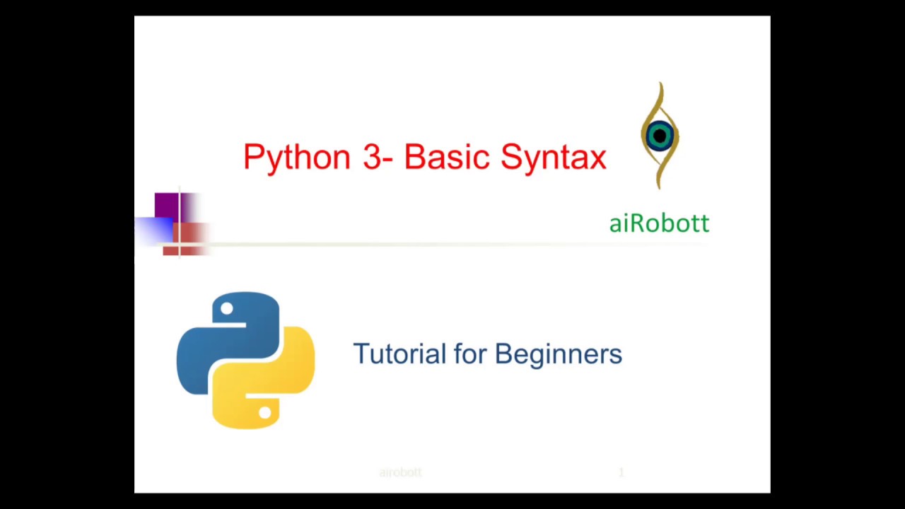 Python 3   Basic Syntax