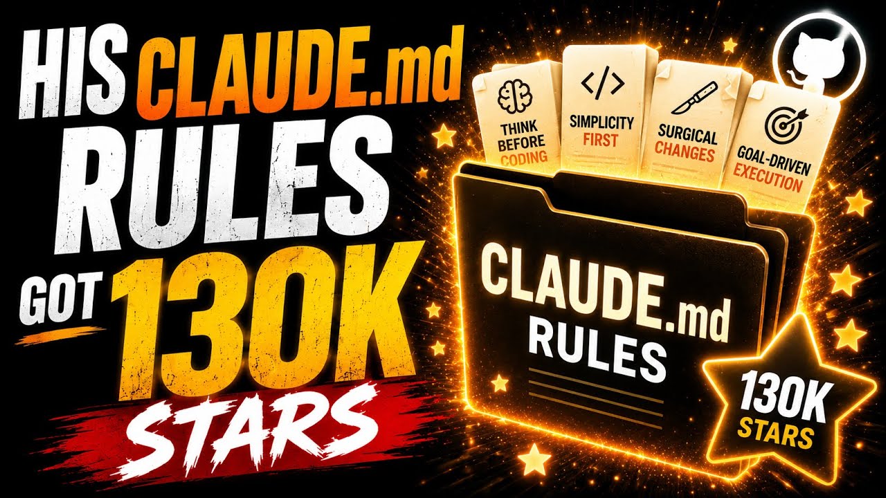 Someone Open-Sourced Karpathy's CLAUDE md. 130K Stars on github