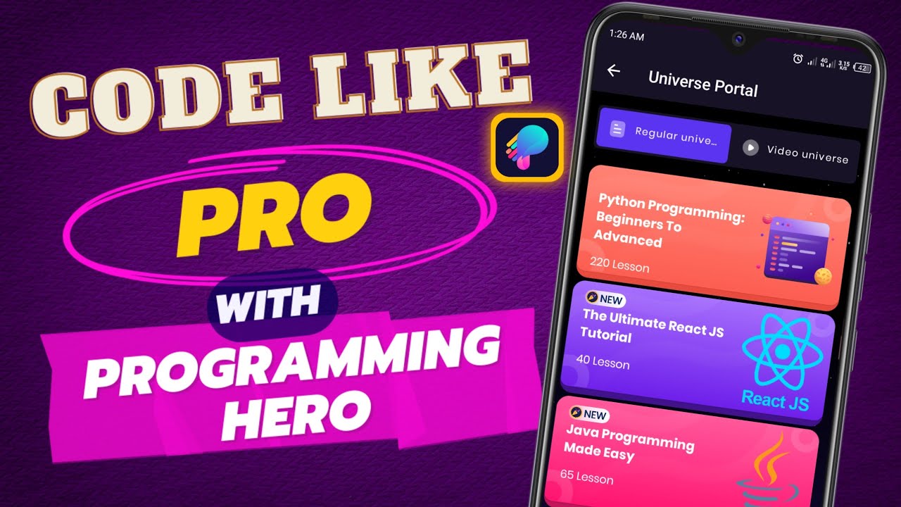 Programming Hero: The Best Programming Coding App for 2023 [Mobile Code Editor]