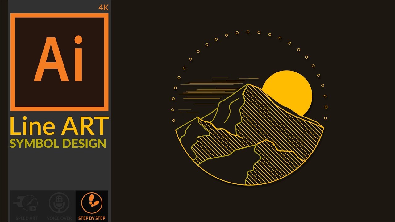Designing a Linear Style Line art symbol design in Adobe illustrator CC