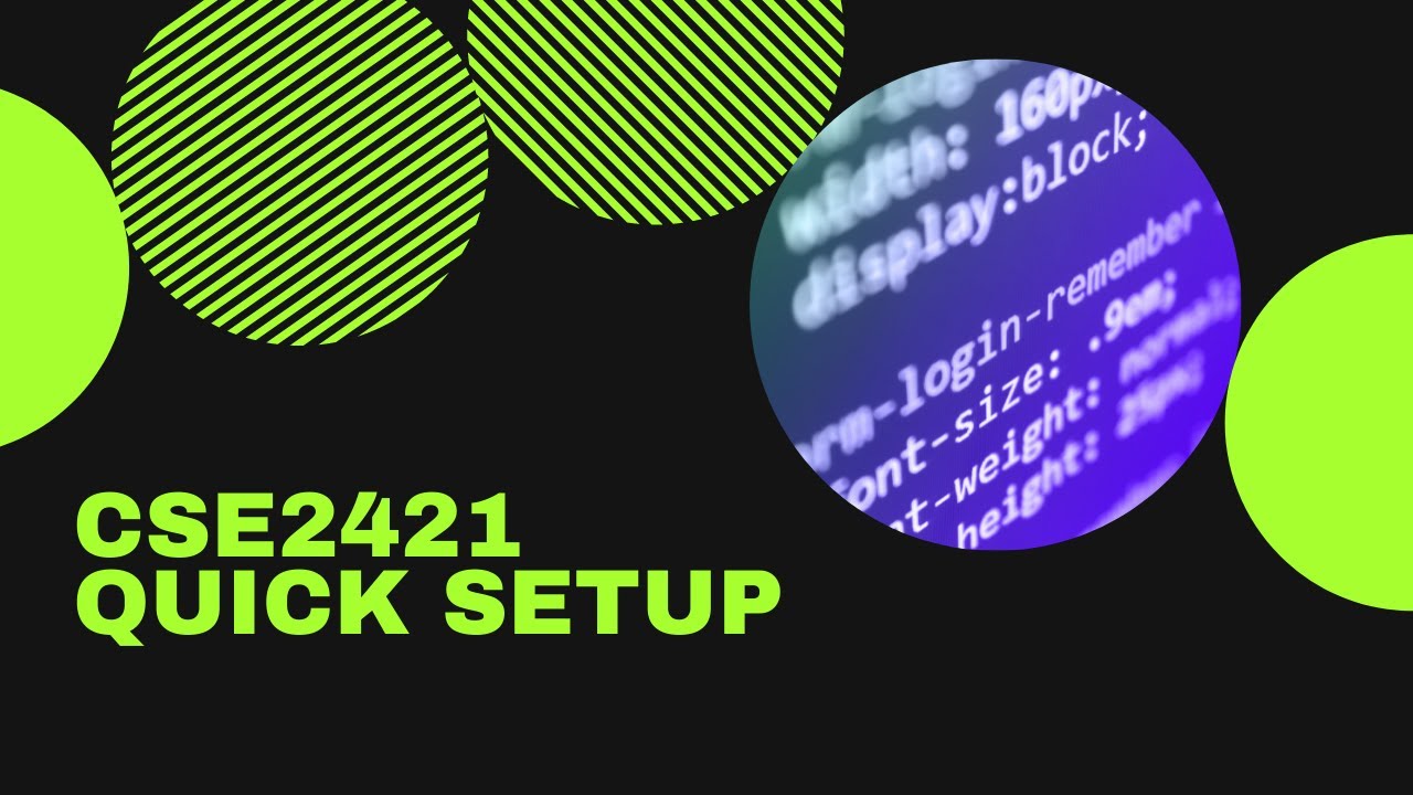 CSE2421 Setup
