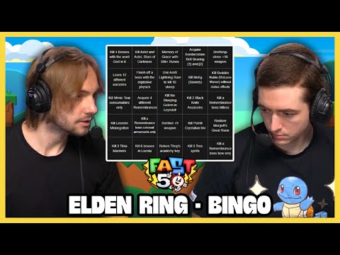 LilAggy and star0chris compete in an Elden Ring speedrun bingo | Fast50