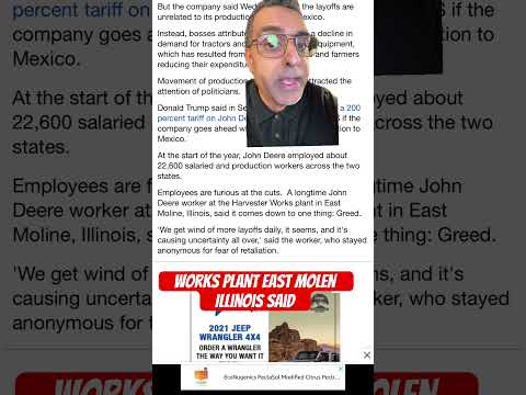 John Deere Lays Off and Ships Jobs To Mexico?!๐๐๐๐ณ #layoffs #jobs #economy #deere #trump #kamala