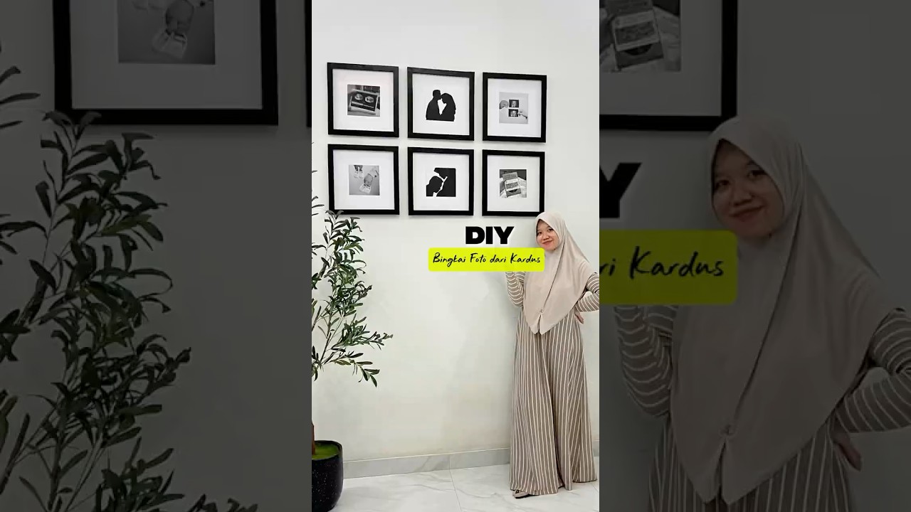 Photo frame from cardboard #diy #diyproject #cardboardphotoframe