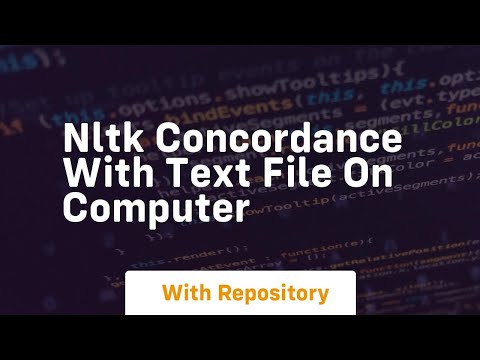 Nltk concordance with text file on computer